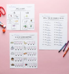 K vs. -CK Spelling Rule + Free Printables - Literacy Learn